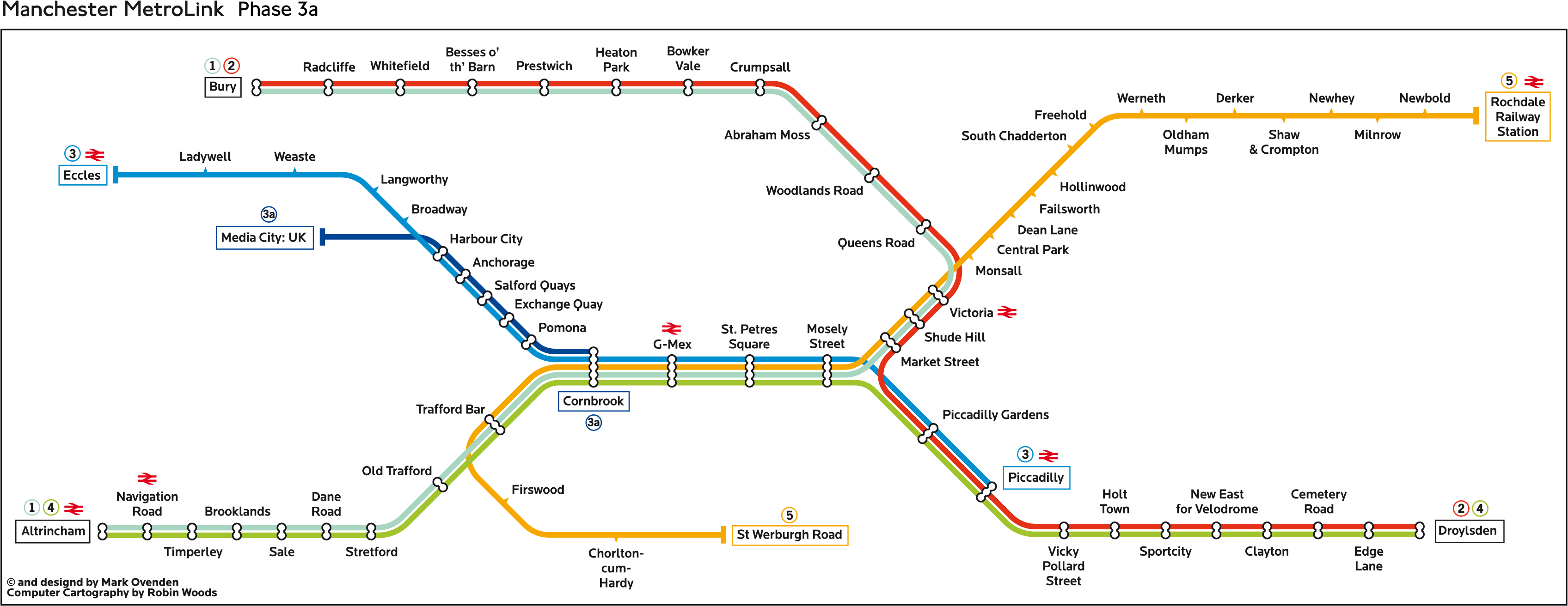 Manchester Metrolink Tram Map Manchester Metrolink Tram Map